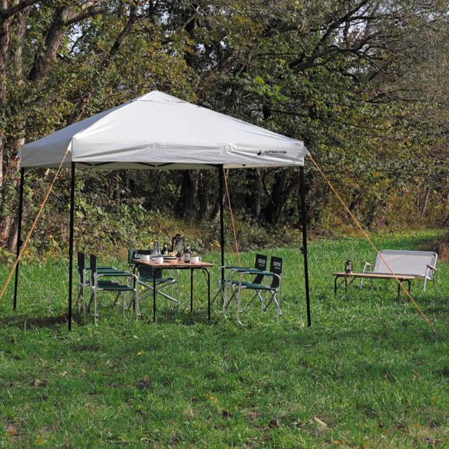 クイックシェード250UV-S キャスターバッグ付 キャプテンスタッグ （ CAPTAIN STAG シェード 2.5m 250cm タープ 日除け UVカット アウトドア キャンプ テント 日差し除け 組立簡単 正方形 バッグ付き アウトドアグッズ ）