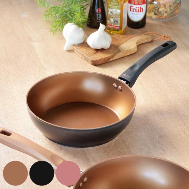 フライパン 24cm 深型 IH対応 VISIONS GOLD Coating ディープパン （ ガス火対応 オール熱源対応 炒め鍋 いため鍋 金属ヘラOK ふっ素加工の通販はau PAY ...