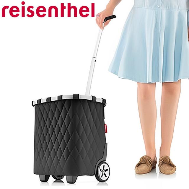 ショッピングカート ライゼンタール CARRYCRUISER RHOMBUS BLACK （ 40L 買い物カート 頑丈 大容量 ブラック 2輪 黒 キャリーカート 伸縮ハンドル ショルダーベルト アウトドア おしゃれ ）