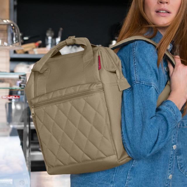 リュック ライゼンタール ALLROUNDER R ロンバスシリーズ （ reisenthel リュックサック 四角 バックパック レディース 大人 通勤 通学 ポケット付き キャリーオン バッグ エコバッグ ママバッグ 軽量 ）