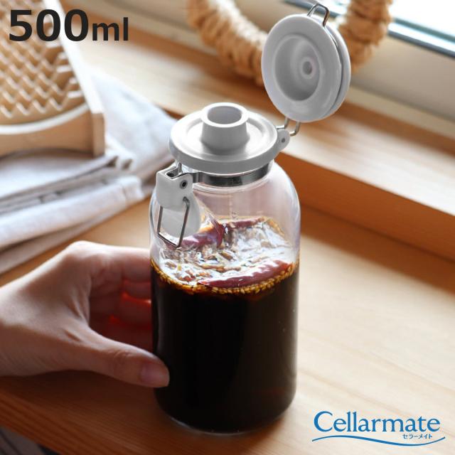 保存容器 500ml これは便利調味料びん500 セラーメイト （ 日本製 調味料入れ ガラス 密閉 パッキン付き レシピ付き キャニスター 調味料びん 液だれしにくい 0.5L びん 保存 ...