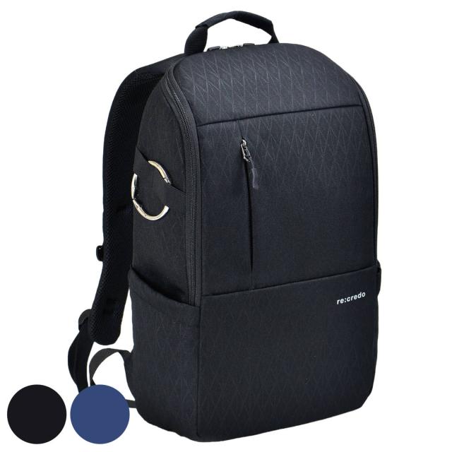 ビジネスリュック re:credo シェルフィー 薄マチ デイパック B4 （ リュック バックパック ビジネス 通勤 通学 収納 牛革 テレワーク 多機能 USBポート 学生 社会人 シンプル 軽量 新生活 PC収納 プレゼント ）