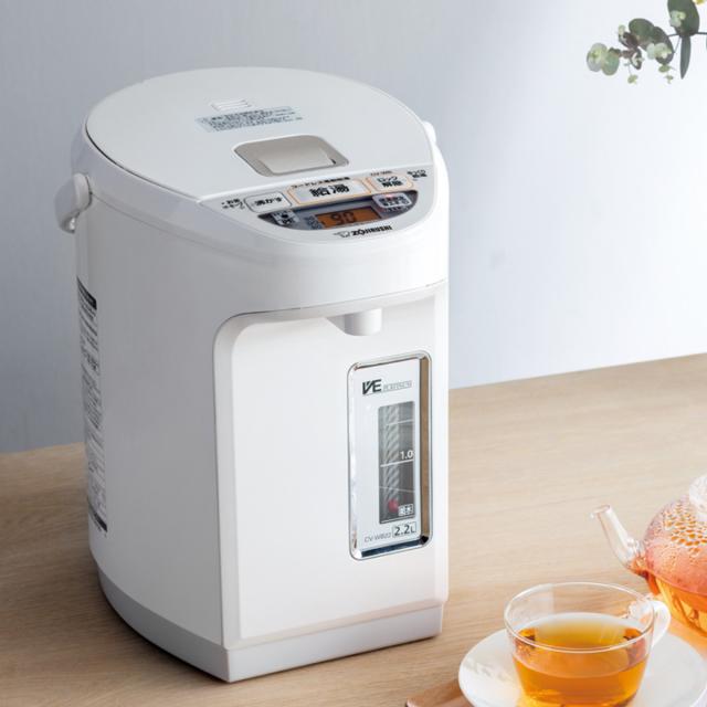 象印 電気ポット 2.2L VE電気まほうびん 優湯生 蒸気レス構造 （ ZOJIRUSHI 象印マホービン 湯沸しポット 保温ポット 魔法瓶 保温 2.2リットル 給湯ポット 湯沸かし器 コードレス 温度設定 蒸気レス 時短 節約 お湯 沸騰 ）