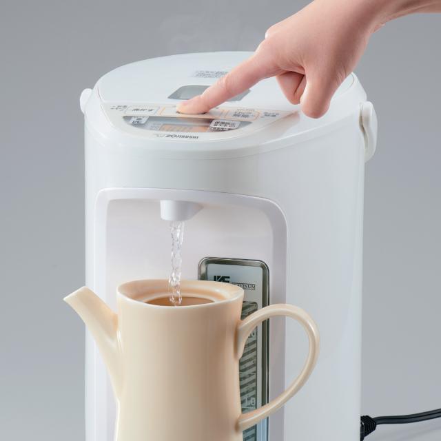 象印 電気ポット 3L VE電気まほうびん 優湯生 蒸気レス構造 （ ZOJIRUSHI 象印マホービン 湯沸しポット 保温ポット 魔法瓶 保温 3リットル 給湯ポット 湯沸かし器 コードレス 温度設定 蒸気レス 時短 節約 お湯 沸騰 ）