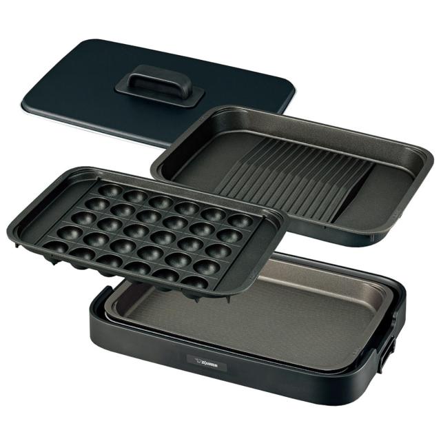 象印 ホットプレート 深型タイプ たこ焼きプレート付き 焼肉プレート付き やきやき （ 象印マホービン ZOJIRUSHI 深鍋 調理家電 グリルプレート 波型 たこ焼き 30個 調理器具 本格調理 深型 鍋 蓋付き 保温 電磁調理器 キッチン家電 ）