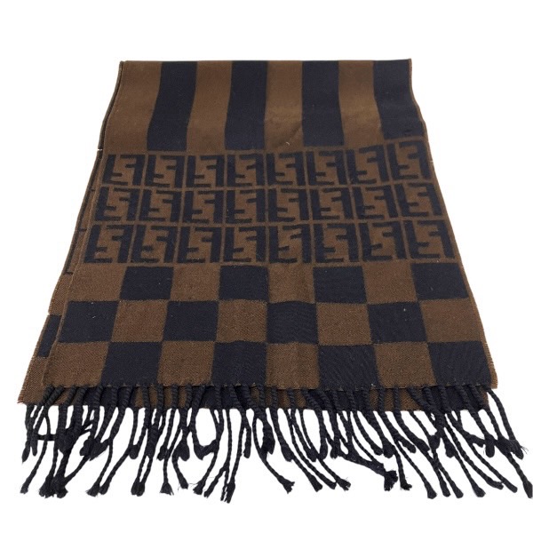 フェンディ FENDI ズッカ柄 ブランド小物 マフラー ユニセックス【中古】