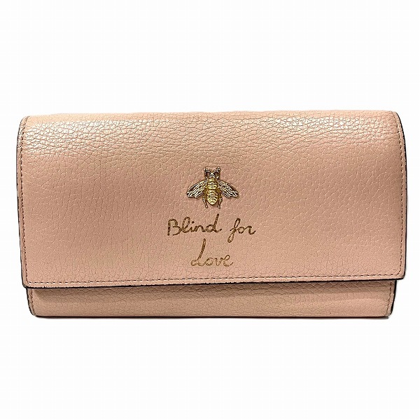 グッチ GUCCI アニマリエ コンチネンタル 454070 蜂 Bee 長財布 2つ折り財布 レディース【中古】