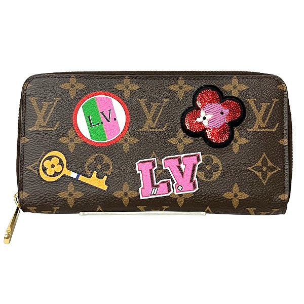 ルイヴィトン Louis Vuitton モノグラムパッチーズ ジッピーウォレット M63392 長財布 レディース【中古】