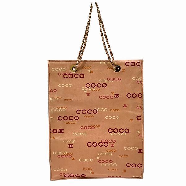 シャネル CHANEL ココロゴマークプリント チェーン バッグ トートバッグ ハンドバッグ レディース【中古】