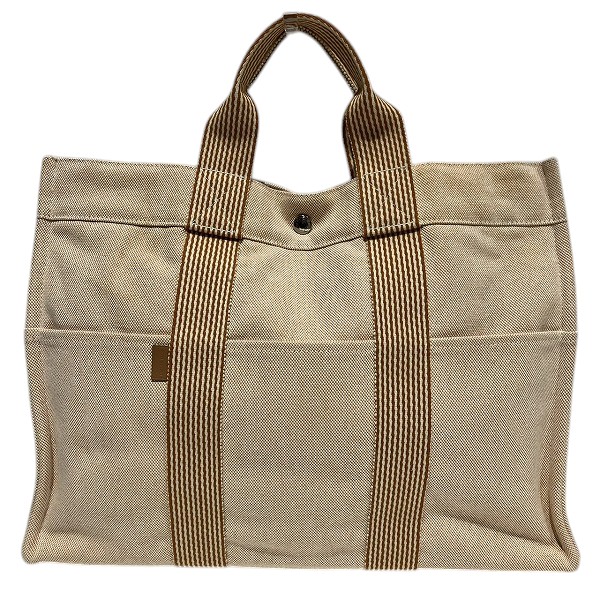 エルメス Hermes ニューフールトゥMM キャンバス バッグ トートバッグ ユニセックス【中古】