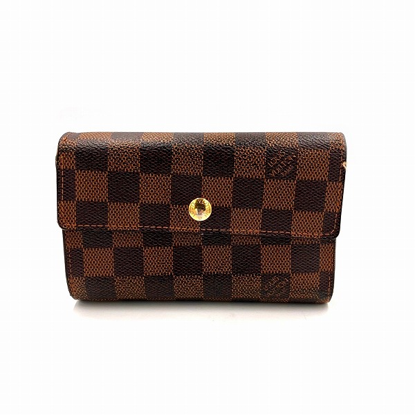 ルイヴィトン Louis Vuitton ダミエ ポルトフォイユ アレクサンドラ N63067 3つ折り財布 レディース【中古】