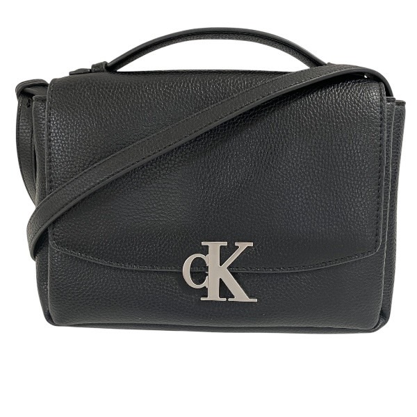 カルバンクライン ブラック レザー 2WAY バッグ ショルダーバッグ レディース【中古】