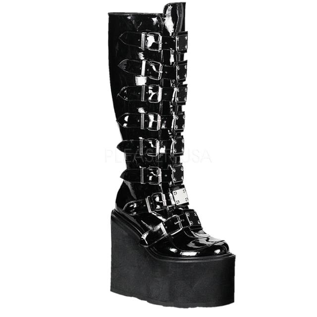 Demonia SWING-815 5 1/2inch PF Goth Punk Gogo Cyber Knee BT w/ l Plates◆取り寄せ