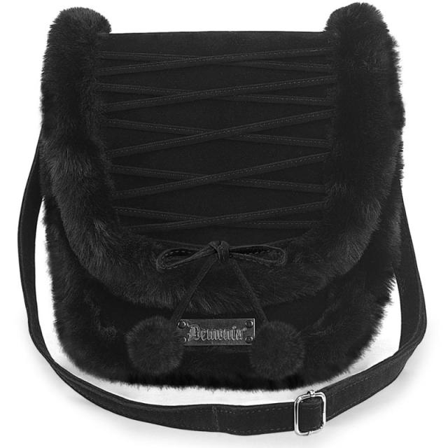 Demonia HB-663 Faux Suede & Fur Crossbody 20x24x8 cm Bag◆取り寄せ