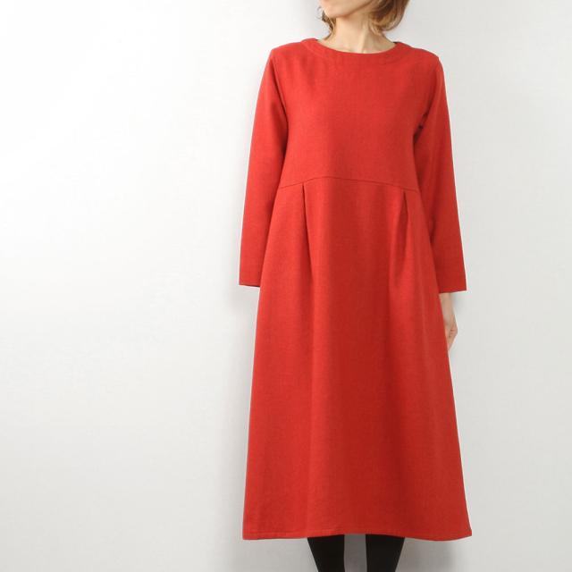 GRANDMA MAMA DAUGHTER グランマママドーター 【ホームスパン】BOXタックワンピース GJ2333381