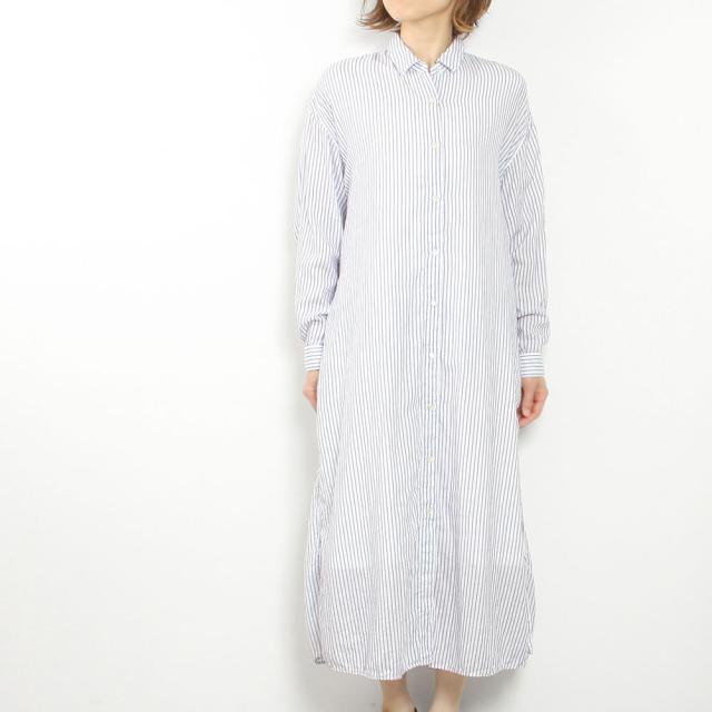 ao アオ レギュラーカラーシャツワンピース（オーガニックふんわり二重ガーゼ） 00612