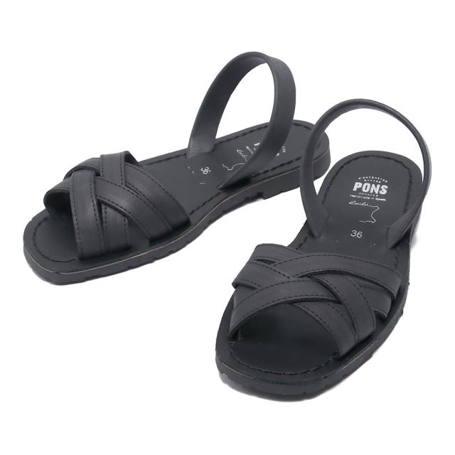 (OUTLET)AVARCA PONS アヴァルカ・ポンズ レザーサンダル　VECCHIO(stitch,sole BLACK) S5178 5072