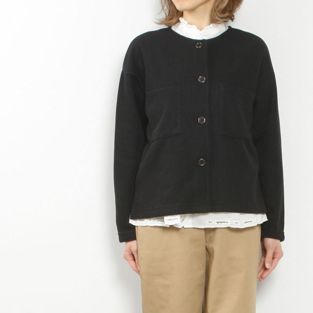 NOMBRE IMPAIR ノンブルアンペール 変形ダブルリブ　ノーカラーカーデ 08-201-4