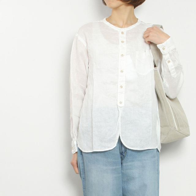prit プリット フレンチリネンバンドカラーワイドシャツ P81543