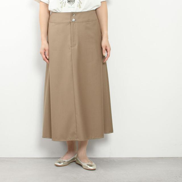 Vent douest ヴァンドウェスト ポリエステルレーヨンクリアツイルスカート VE37407