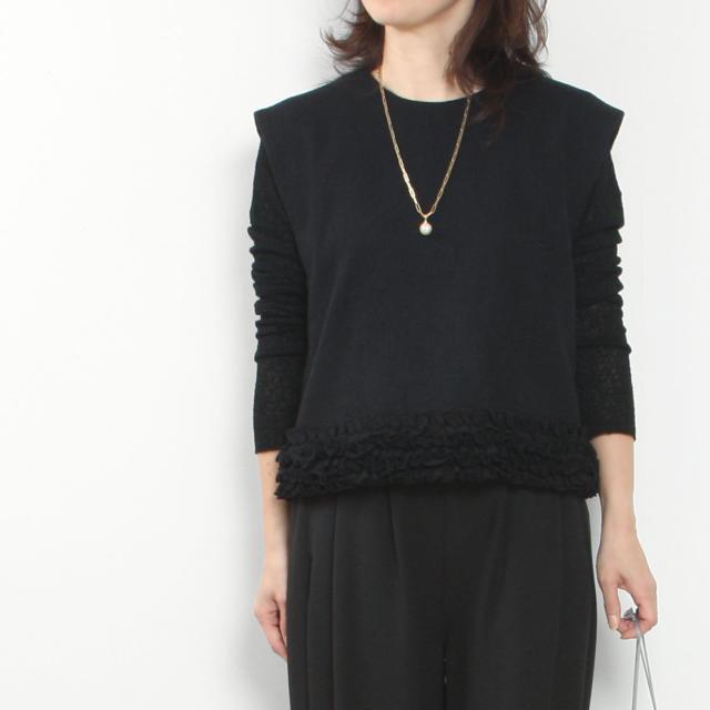 R&D.M.Co- アールアンドディーエムコー FRILL DECORATION BUTTON BIB NO.7131