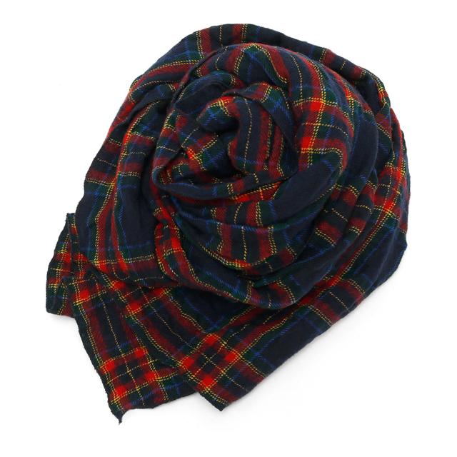 prit プリット ウールコットンタータンチェックストール P00640