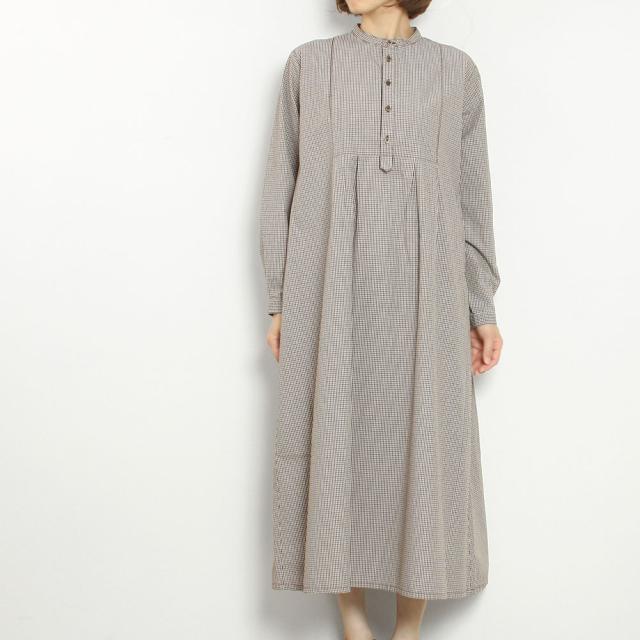 GRANDMA MAMA DAUGHTER グランマママドーター チェックバンドカラービブワンピース GE2534031