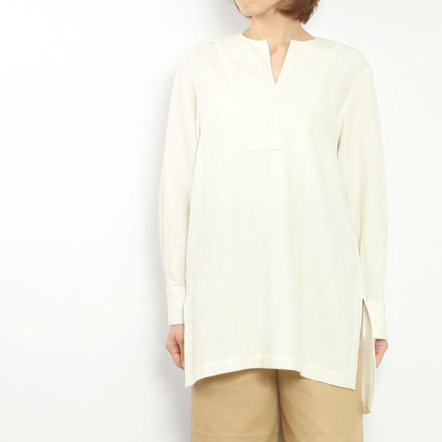 U PHORICA ユーフォリカ 和紙混C/Cuツイル プルオーバーブラウス U24-10970-53