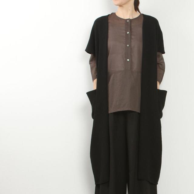 evam eva エヴァムエヴァ cotton long vest E253K024