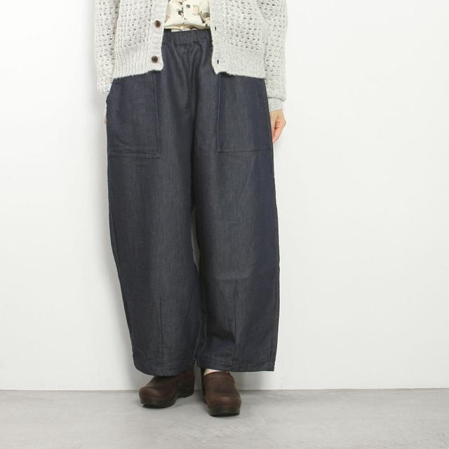 prit プリット ニットデニム裾ダーツベイカーパンツ P70602