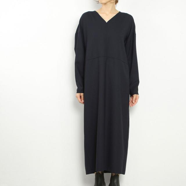 assiette アシェット T/Wジョーゼット ロングサックワンピース A27-09494-54