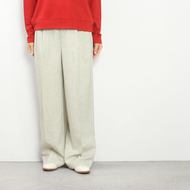 NOMBRE IMPAIR ノンブルアンペール メランジカルゼ センタープレスパンツ 04-206-5