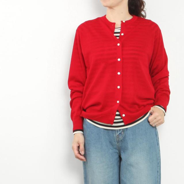 Vent douest ヴァンドウェスト BIELLA YARNクルーカーディガン VE34514