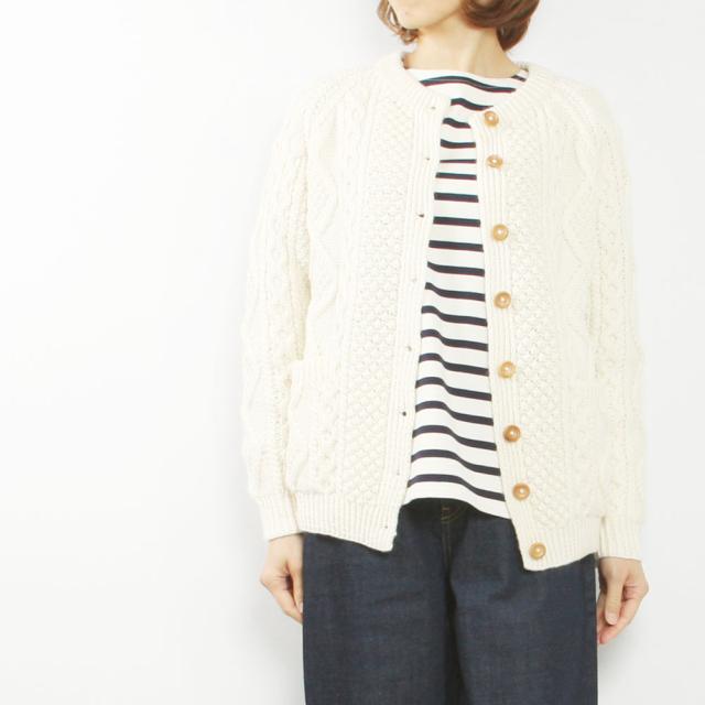 Charpentier de Vaisseau シャルパンティエ・ドゥ・ヴェッソ kennedy Crew Neck Aran knit Cadigan C003232TK633