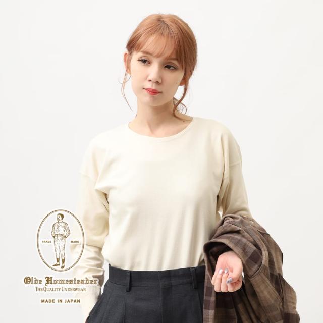 Olde steader オールドホームステッダー クルーネック ロングスリーブ インターロック CREW NECK LONG SLEEVE US004 フライス インナー カットソー ニット ギフト プレゼント 日本製