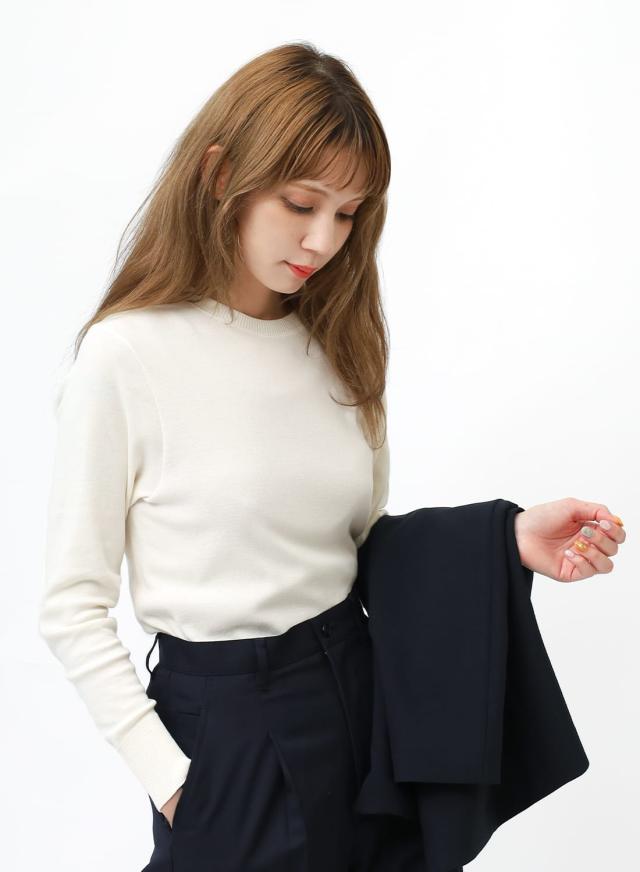 gicipi(ジチピ)FRAGORA(フラーゴラ) レディース コトーネ・ソフト 長袖 コットンニット カットソー 2513A  MADE IN ITALY イタリア製 gicipi(ジチピ)FRAGORA(フラーゴラ) レディース コトーネ・ソフト 長袖