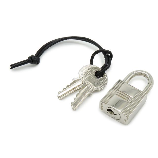 HERMES エルメス カデナ パドロック 南京錠 No.114 鍵 カギ キー付き メタル シルバー