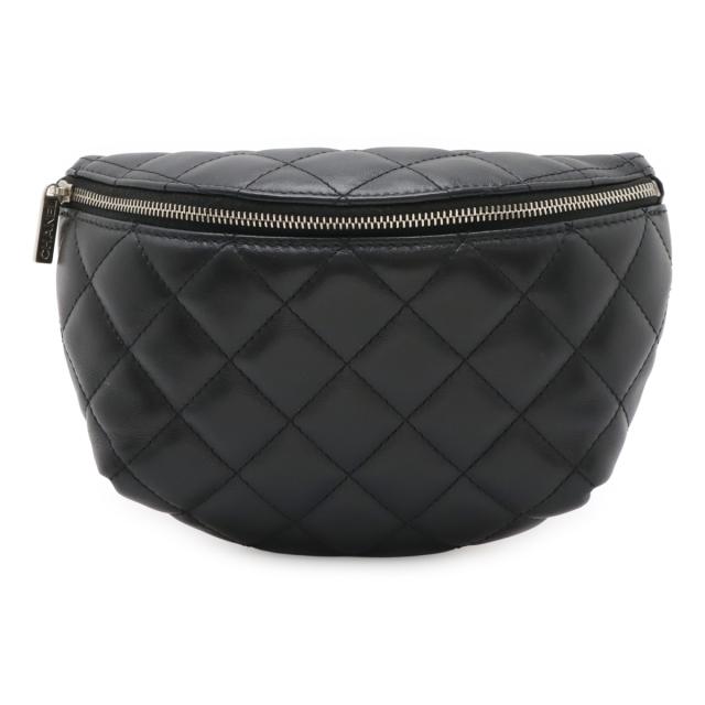 CHANEL シャネル マトラッセ ベルトバッグ ボディバッグ ウエストポーチ 非売品 スタッフ用 レザー ブラック 黒 シルバー金具