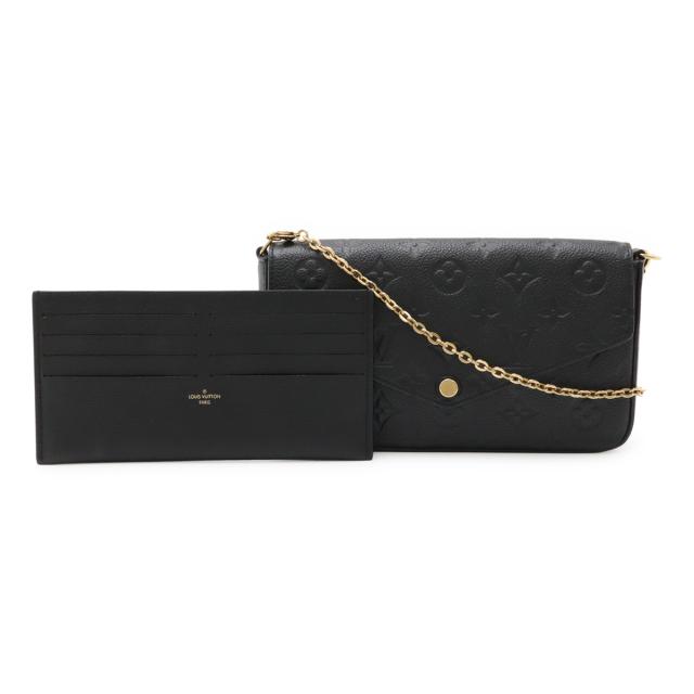LOUIS VUITTON ルイ ヴィトン モノグラムアンプラント ポシェット フェリシー ショルダーバッグ 2WAY クラッチ ノワール ケース欠品 M64064