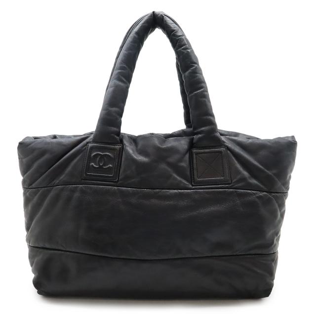 CHANEL シャネル コココクーン トートGM トートバッグ ショルダーバッグ ココマーク ナイロン レザー ブラック 黒 ボルドー A47107