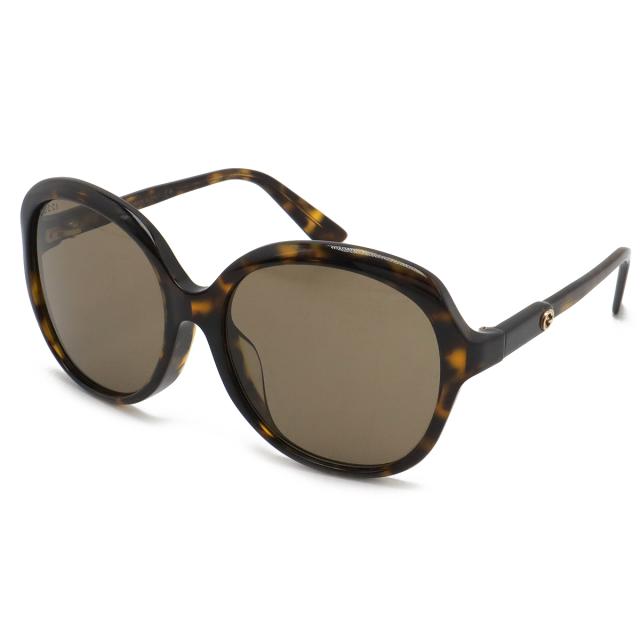 GUCCI グッチ インターロッキングG サングラス アイウェア バタフライ ブラウンレンズ ブラウン系マーブル GG0489SA