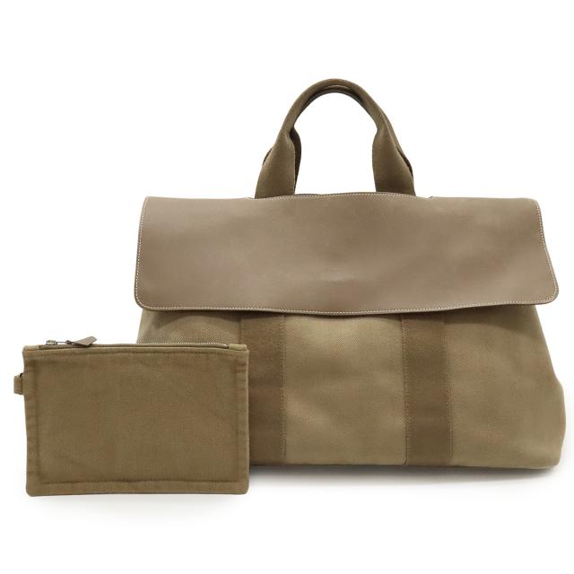 HERMES エルメス ヴァルパライソMM バルパライソPM ハンドバッグ トートバッグ トワルシェブロン レザー エトゥープ ポーチ付き