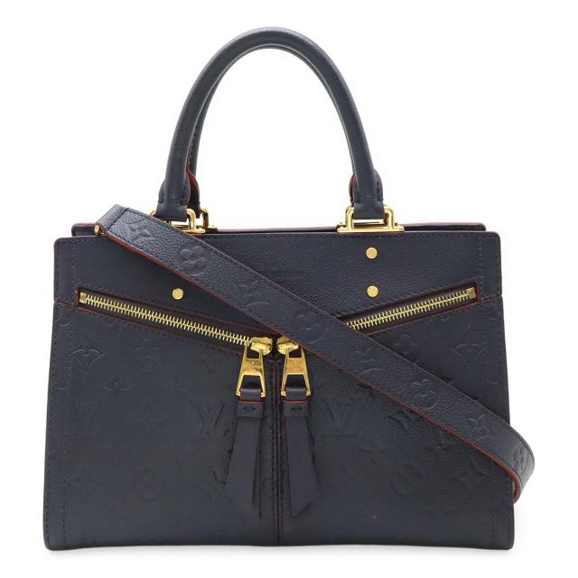 LOUIS VUITTON ルイ ヴィトン モノグラムアンプラント スリーPM ハンドバッグ トートバッグ 2WAY ショルダーバッグ マリーヌルージュ 紺 M54195