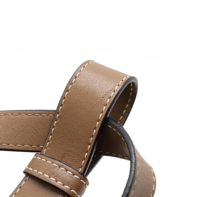 LOEWE ロエベ ハンモック ドローストリングバッグ スモール ハンドバッグ ショルダーバッグ レザー ベージュ ブラウン 314.12BZ95