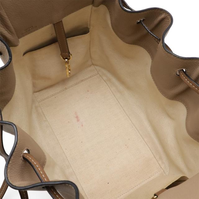 LOEWE ロエベ ハンモック ドローストリングバッグ スモール ハンドバッグ ショルダーバッグ レザー ベージュ ブラウン 314.12BZ95