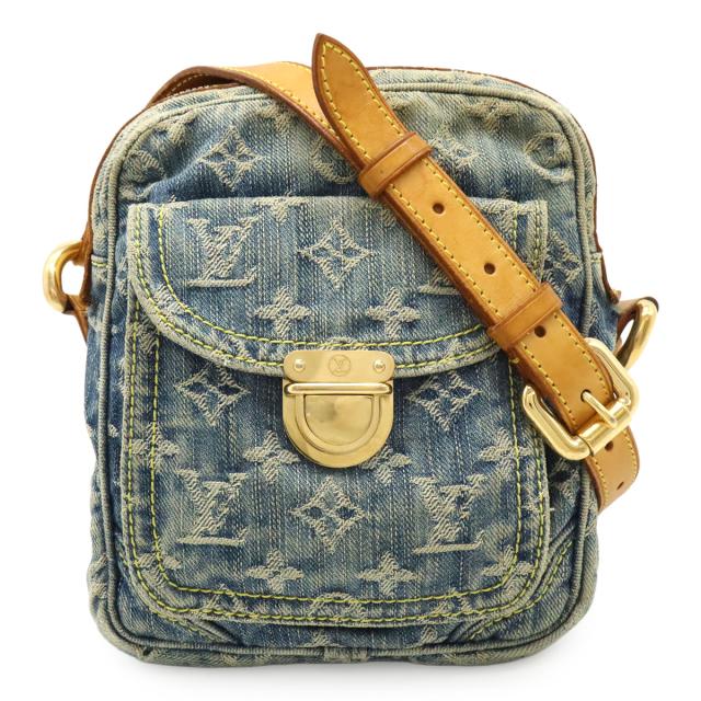 LOUIS VUITTON ルイ ヴィトン モノグラムデニム カメラバッグ ショルダーバッグ ポシェット 斜め掛け ブルー 青 M95348