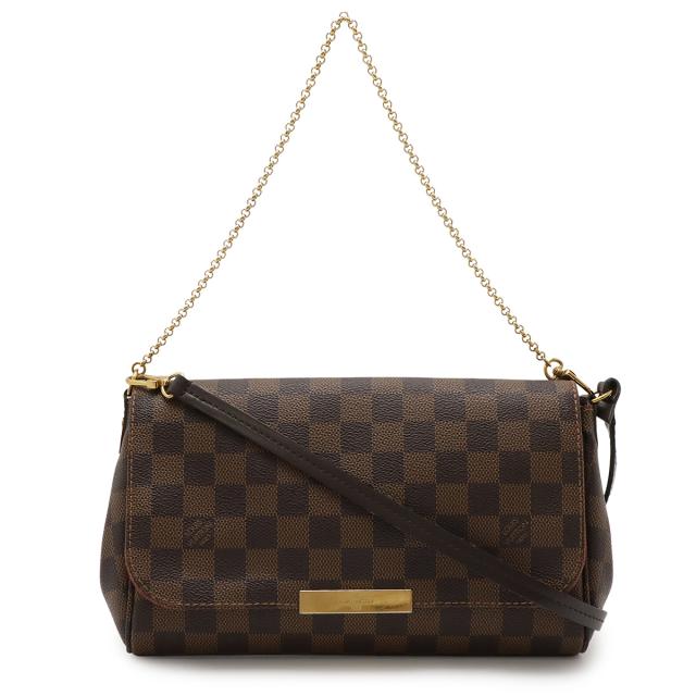 LOUIS VUITTON ルイ ヴィトン ダミエ フェイボリットMM ショルダーバッグ 斜め掛け 2WAY クラッチバッグ アクセサリーポーチ N41129