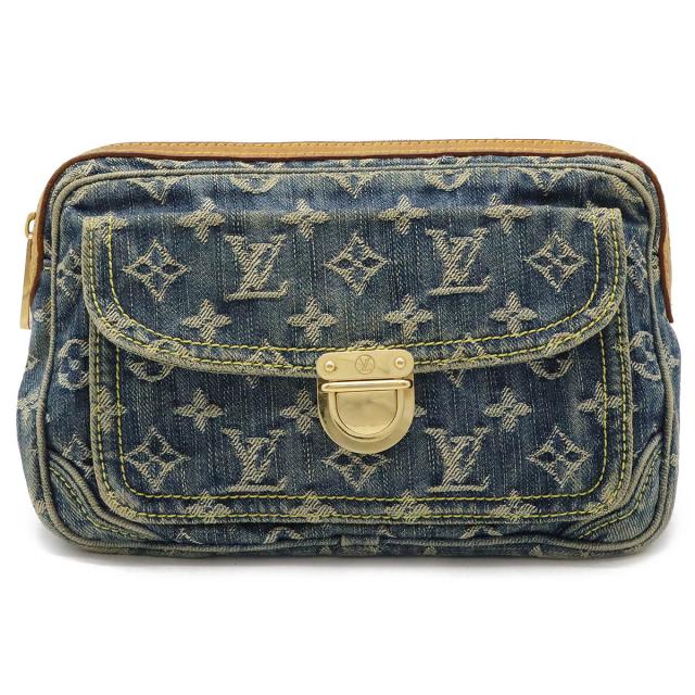 LOUIS VUITTON ルイ ヴィトン モノグラムデニム バムバッグ ウエストバッグ ボディバッグ ショルダーバッグ ブルー 青 M95347