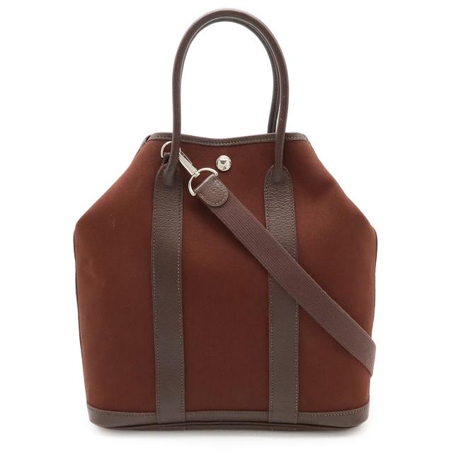 HERMES エルメス ガーデンファイルPM トートバッグ ショルダーバッグ 2WAY 斜め掛け トワルオフィシエ レザー ブラウン 茶 □I刻印