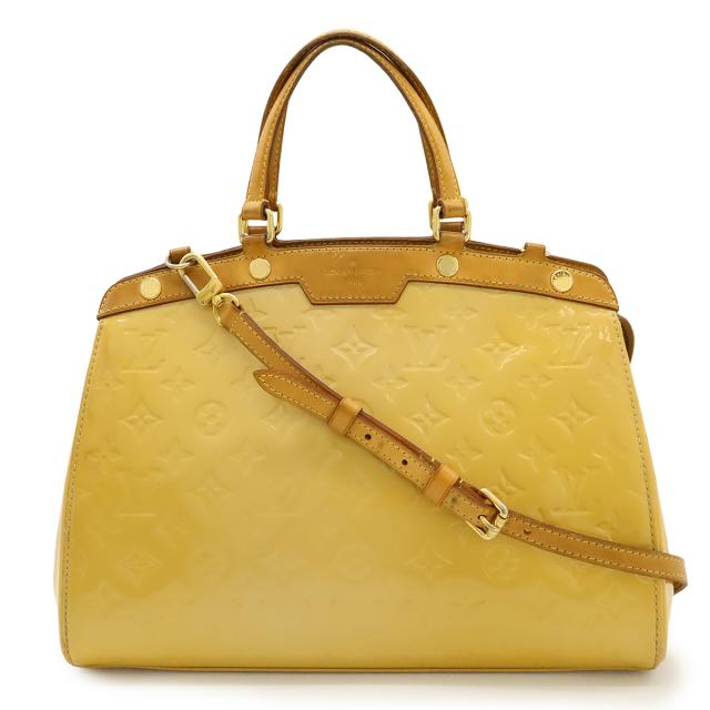 LOUIS VUITTON ルイ ヴィトン モノグラムヴェルニ ブレアMM ハンドバッグ トートバッグ 2WAY ショルダーバッグ エナメル デュンヌ ベージュ M90180